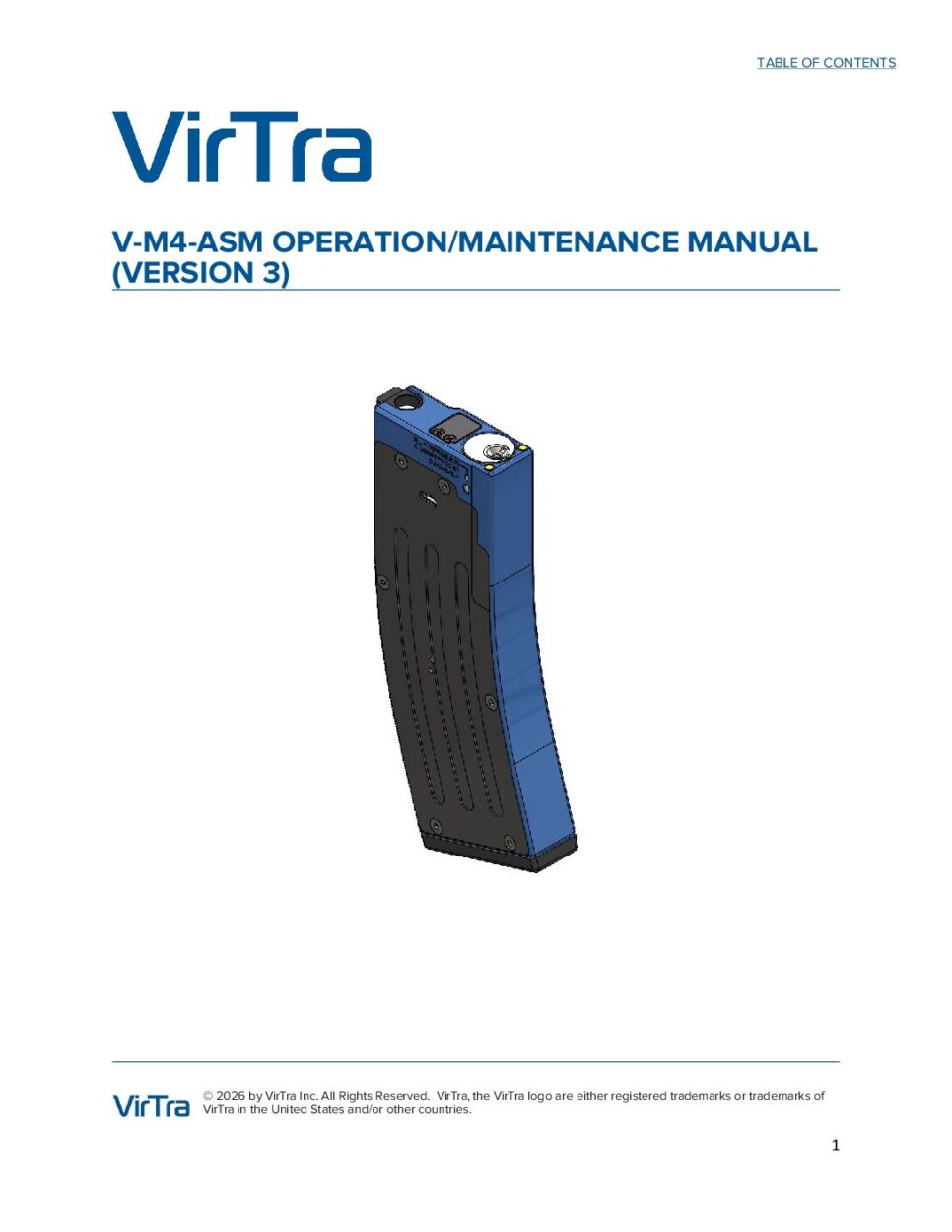 M4 ASM Operation and Maintenance Manual - VirTra VirTra